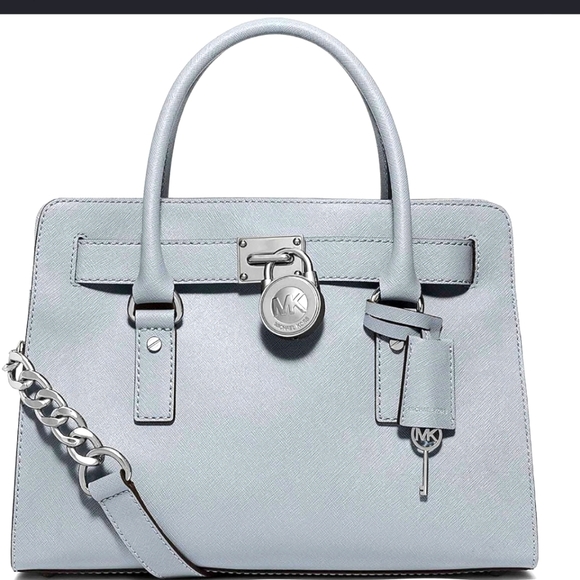 MICHAEL Michael Kors | Bags | Michael Kors Dusty Blue Hamilton Satchel ...